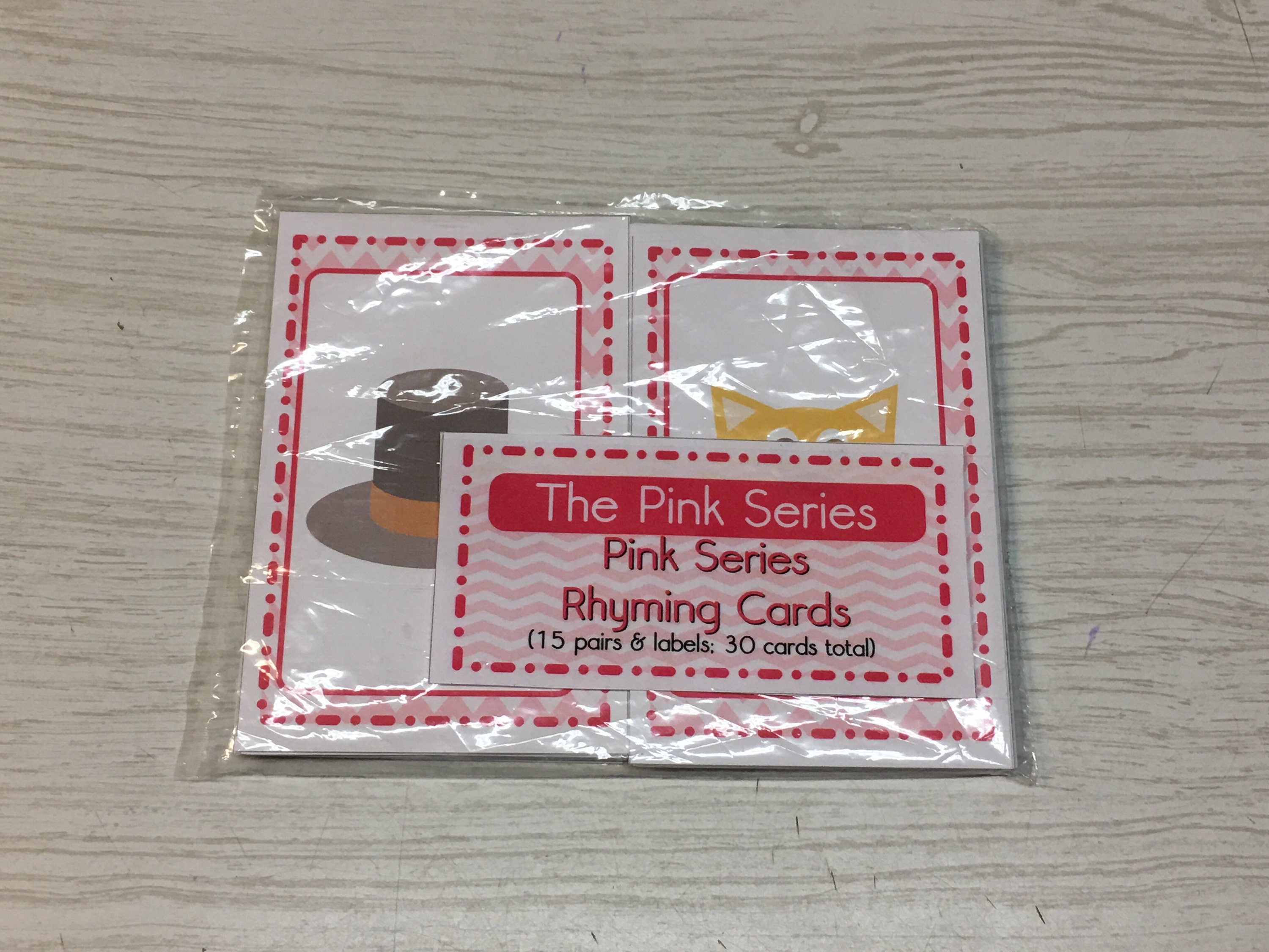 The Pink Series - Rhyming Words ( 30 Card Deck ) - Montessori Material ...