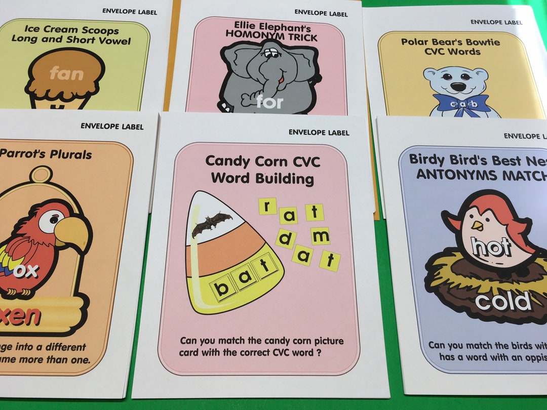 6 Complete Envelope Game Kits DIY Package for Learning - Etsy UK