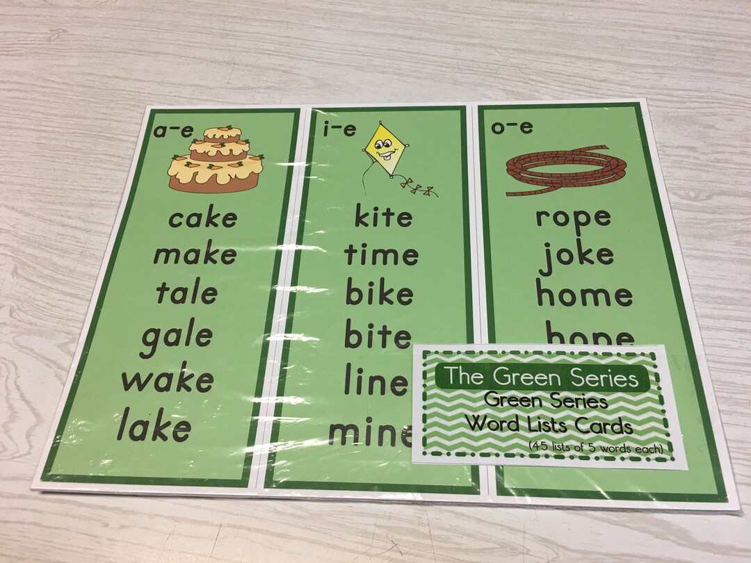 The Green Series Word Lists 42 Lists of 6 Words Each Montessori ...