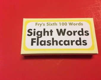 100 Flashcards Frys Sight Words 1st Hundred Words Flash - Etsy