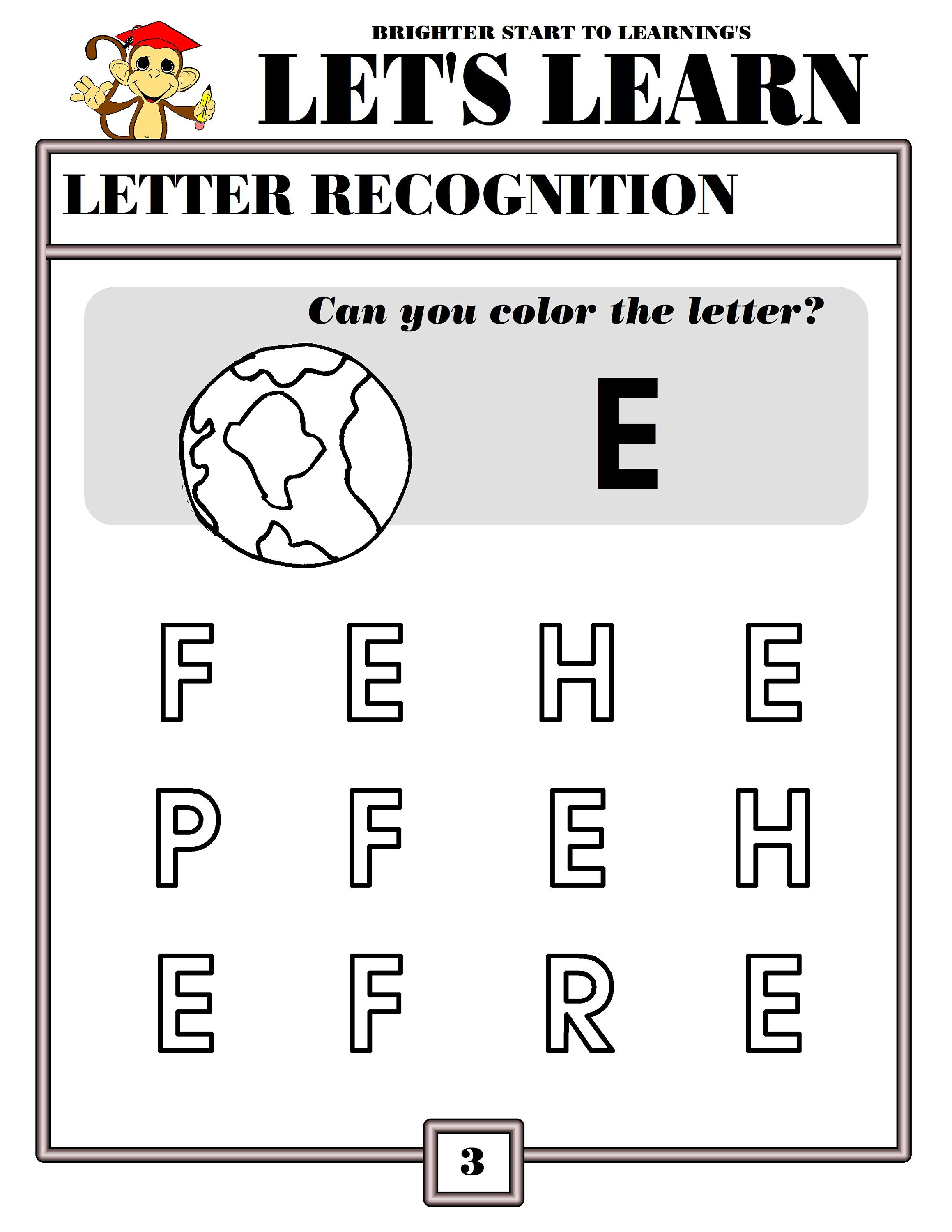 INSTANT DOWNLOAD - BSTL - Let’s Learn - Letter Ee - Work Booklet ...