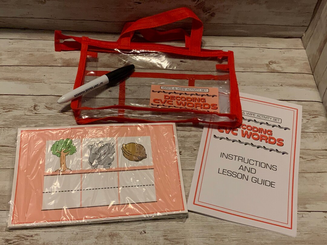 Write & Wipe Activity Set - Decoding CVC Words - Etsy