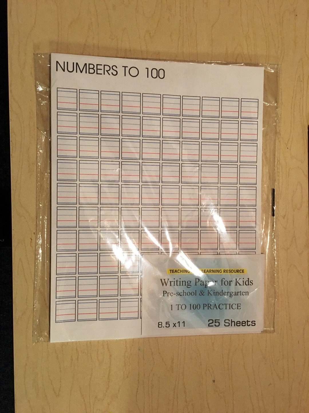 Writing Paper for Kids - Numbers 1-100 - 11 X 8.5 In, 20 Lb, 25 Sheets ...