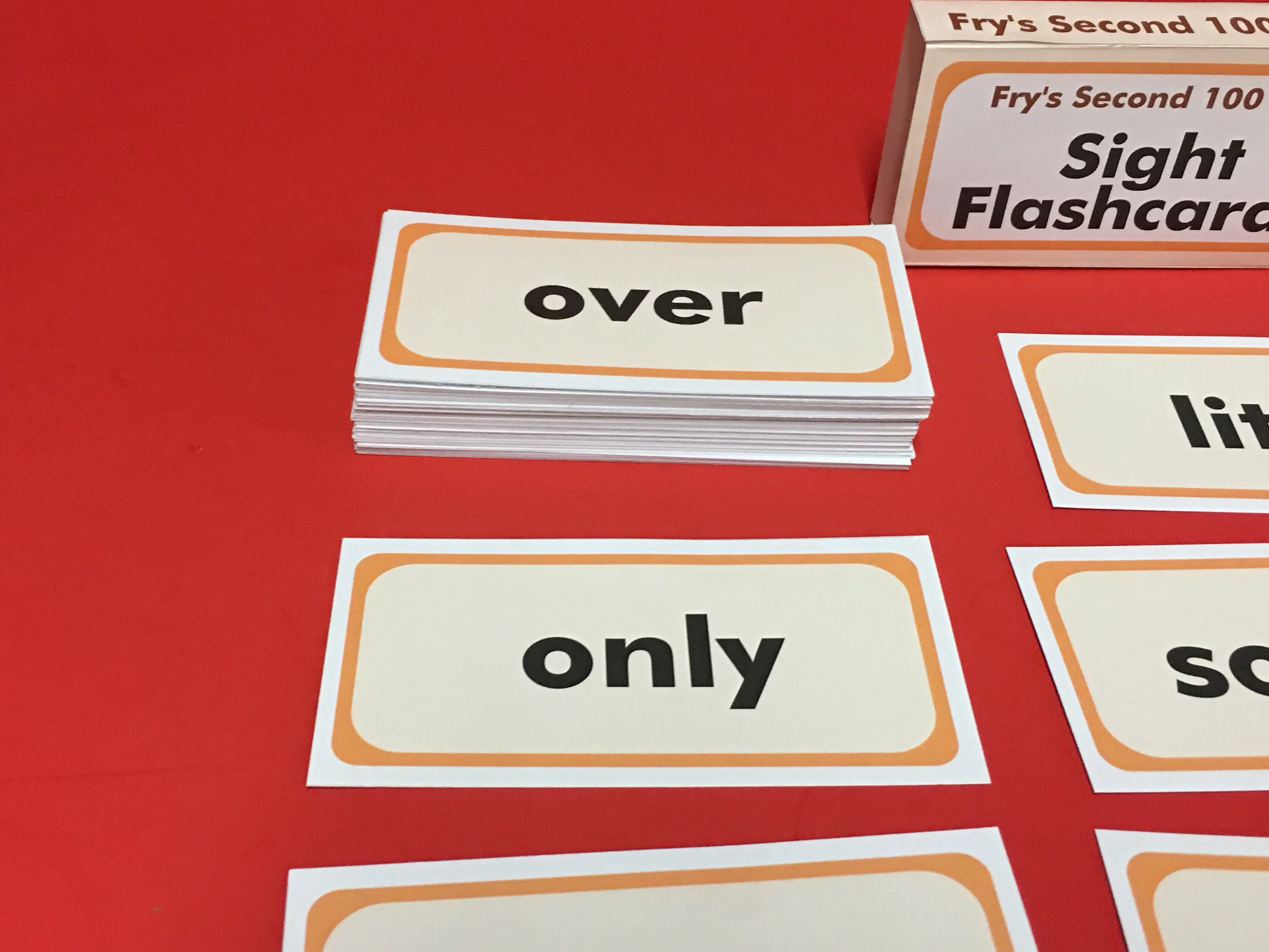 100 Flashcards - Fry”s Sight Words - 2nd Hundred Words Flash Cards - Etsy