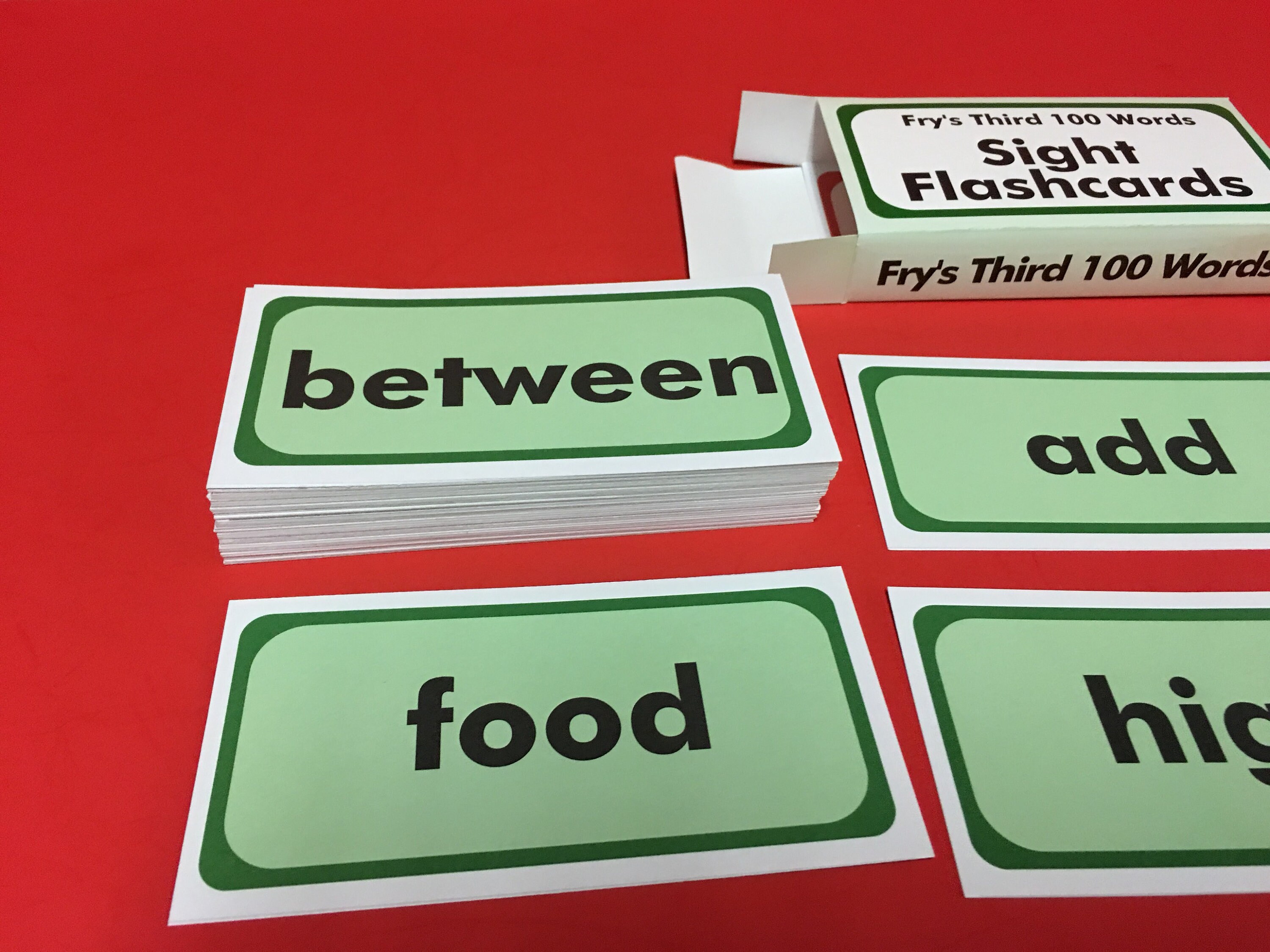 100 Flashcards - Fry”s Sight Words - 3rd Hundred Words Flash Cards ...