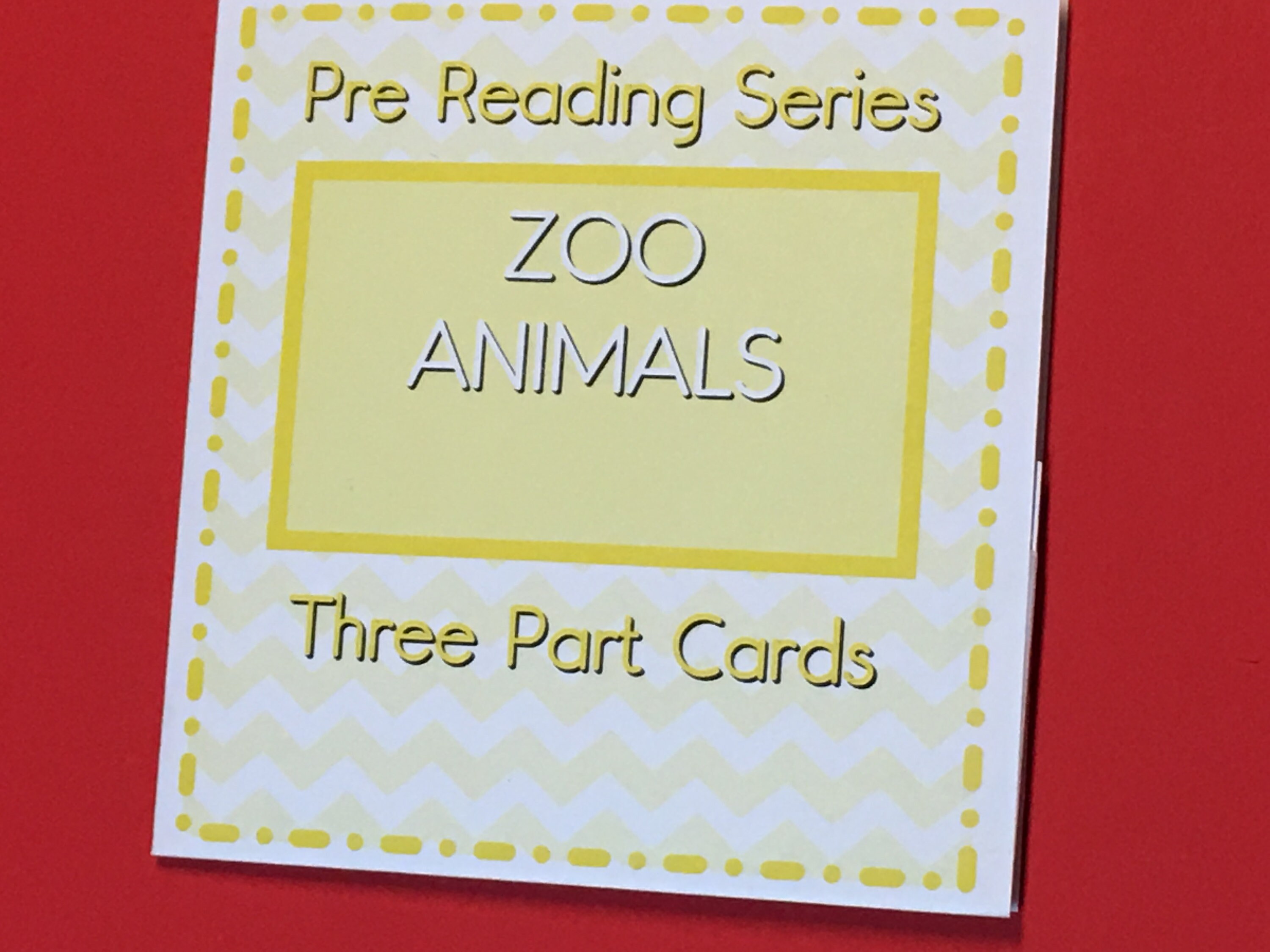 INSTANT DOWNLOAD - Zoo Animals - Three Part Card Set and Folio - Pre ...