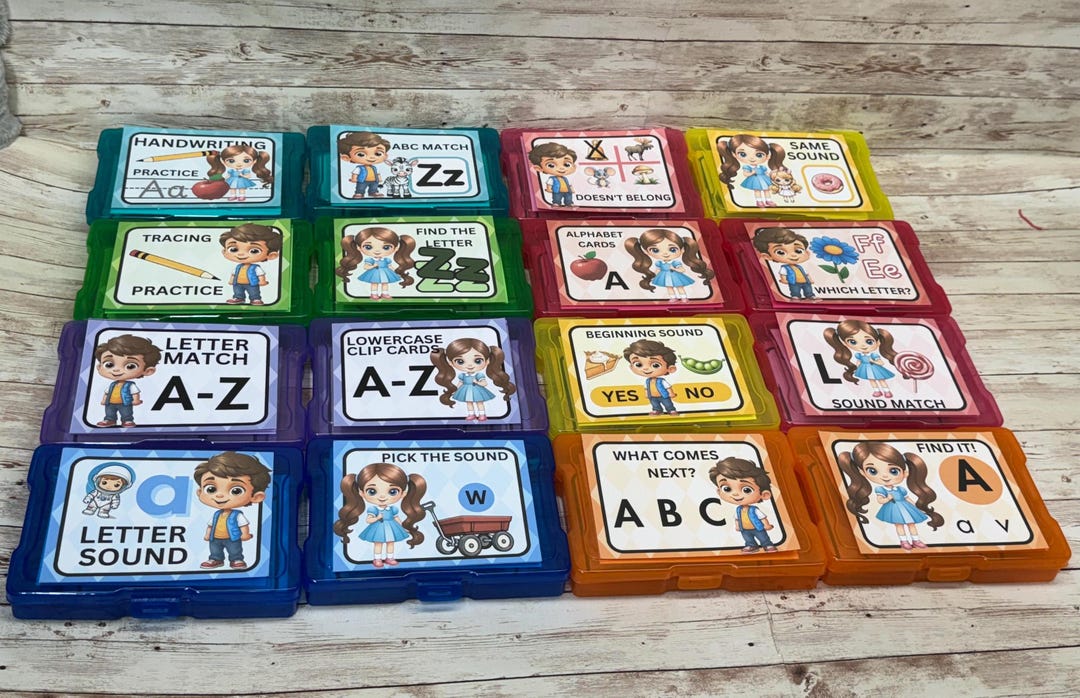 Phonics - 16 Task Box Activity Sets With Carrying Case - Letters and ...