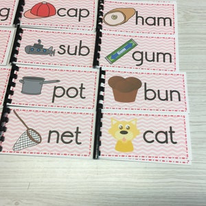 The Pink Series - 24 CVC Word Families Booklets- Montessori Material ...