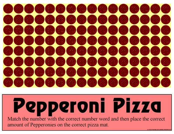 INSTANT DOWNLOAD Pepperoni Pizza Counting 0 10 Mats | Etsy
