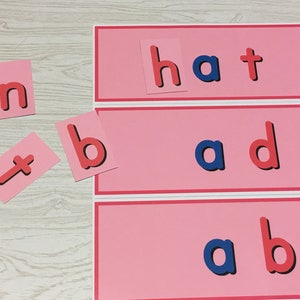 The Pink Series - 33 Word Building Strips - Word Families Work Mats ...