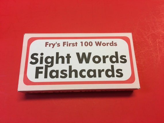 100 Flashcards Frys Sight Words 1st Hundred Words Flash | Etsy