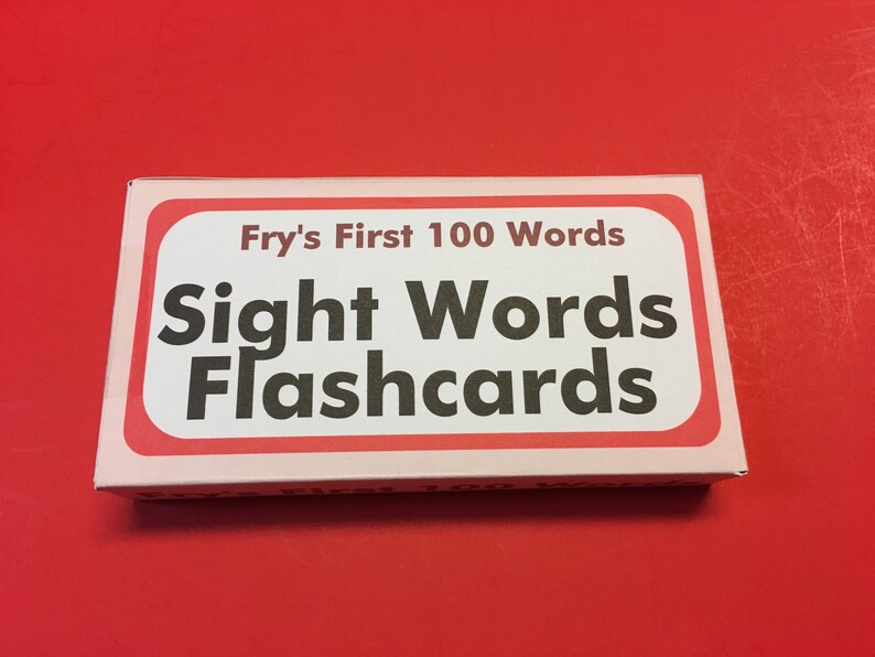 100 Flashcards Frys Sight Words 1st Hundred Words Flash Cards - Etsy