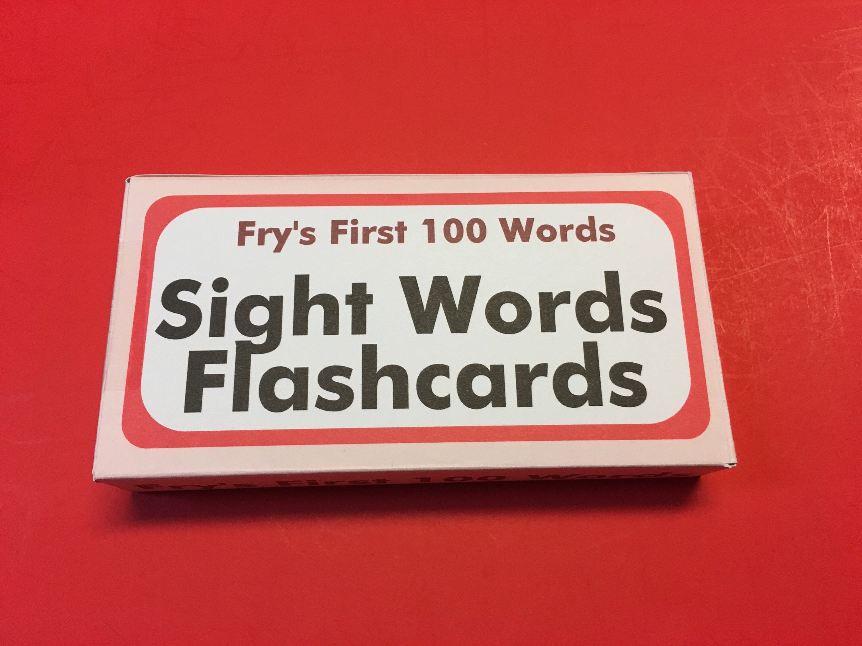 100 Flashcards - Fry”s Sight Words - 1st Hundred Words Flash Cards - Etsy