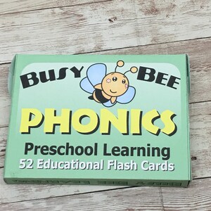 Phonics - Busy Bee Preschool Learning - 52 Educational Flash Cards - Etsy