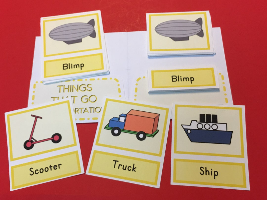 INSTANT DOWNLOAD - Transportation - Three Part Card Set and Folio - Pre ...