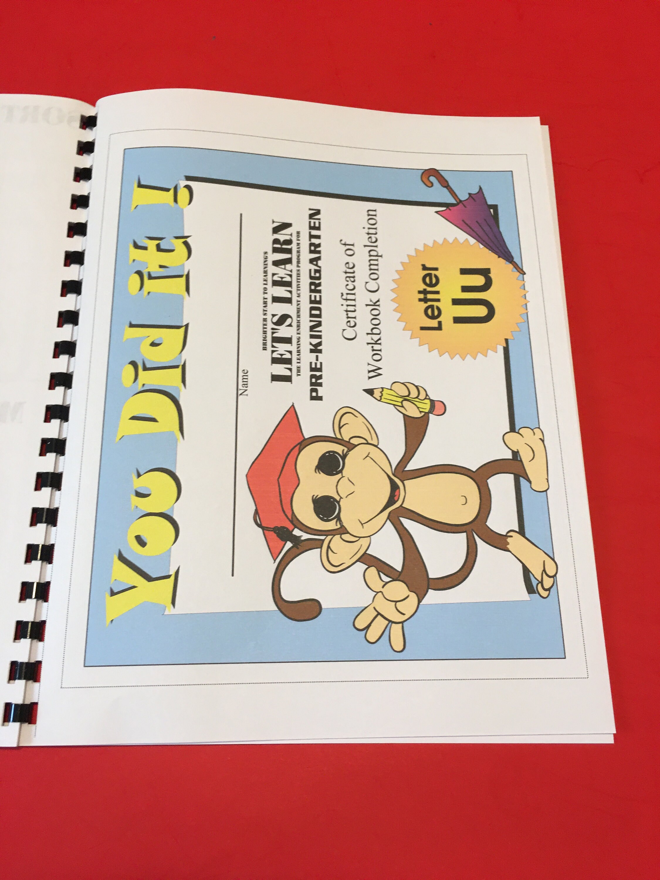 Preschool Worksheets BSTL Lets Learn Letter Uu Work Booklet Perfect for ...