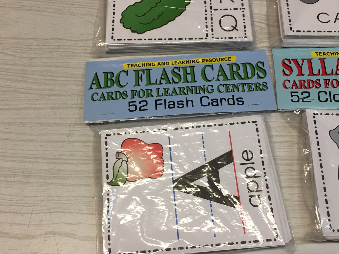 ABC Flashcards Tarjetas para el Centro de Aprendizaje 52 - Etsy España