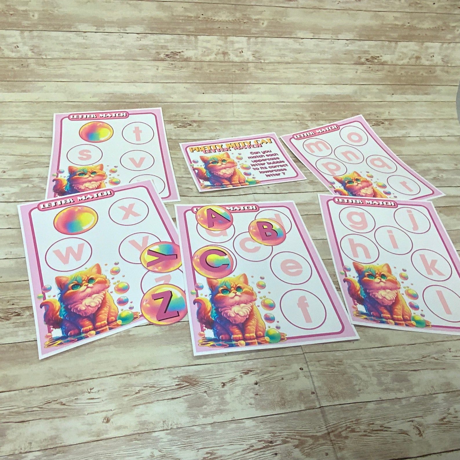 Preschool Learning Games - Pretty Kitty Cat Bubble Match | Uppercase ...