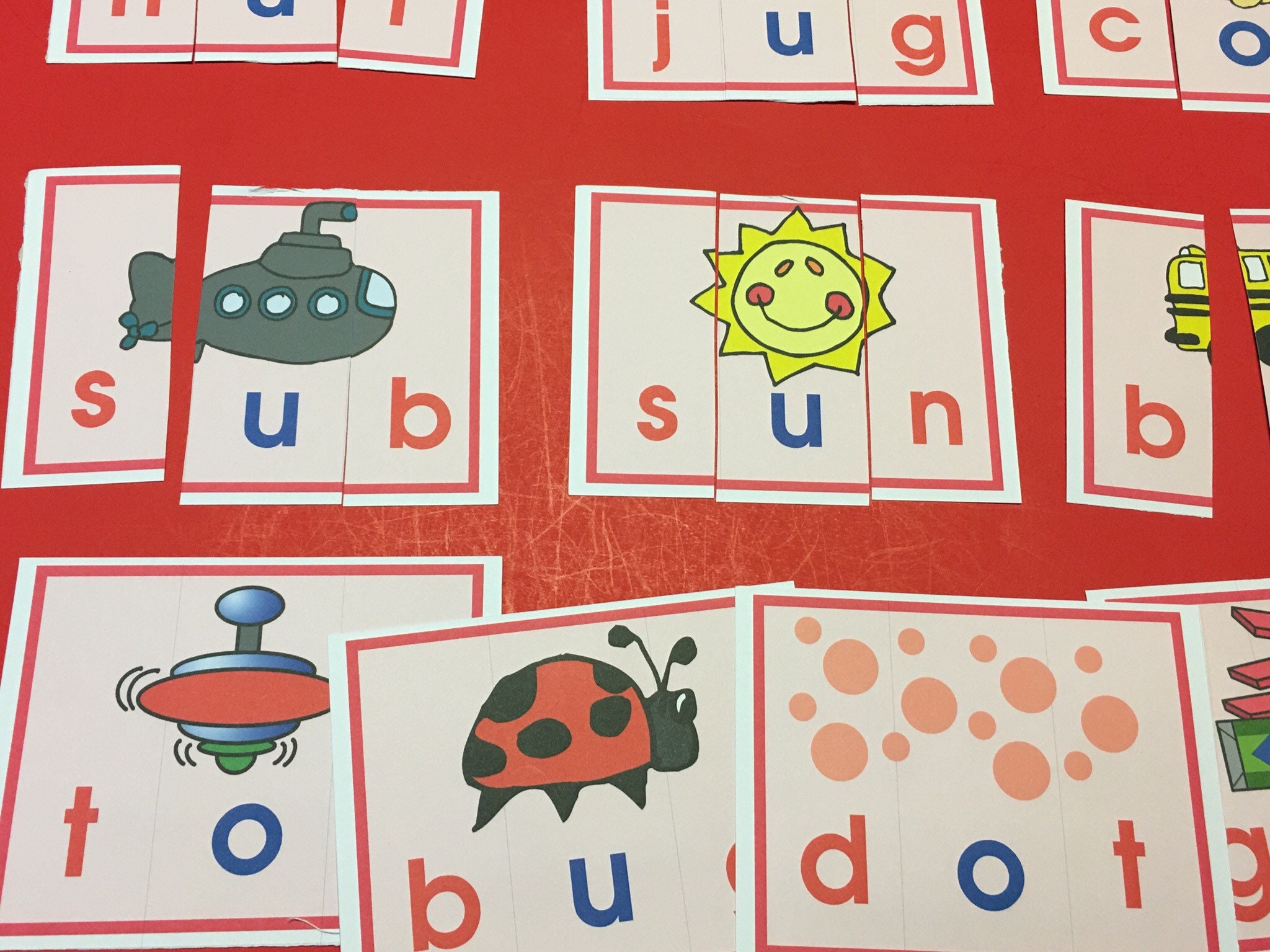 Pink Series Montessori - CVC WORDS Puzzles - Laminated Card Set - Etsy