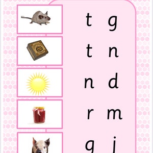 PINK SERIES | Montessori Activity - Ending Sounds Choice | Educational ...