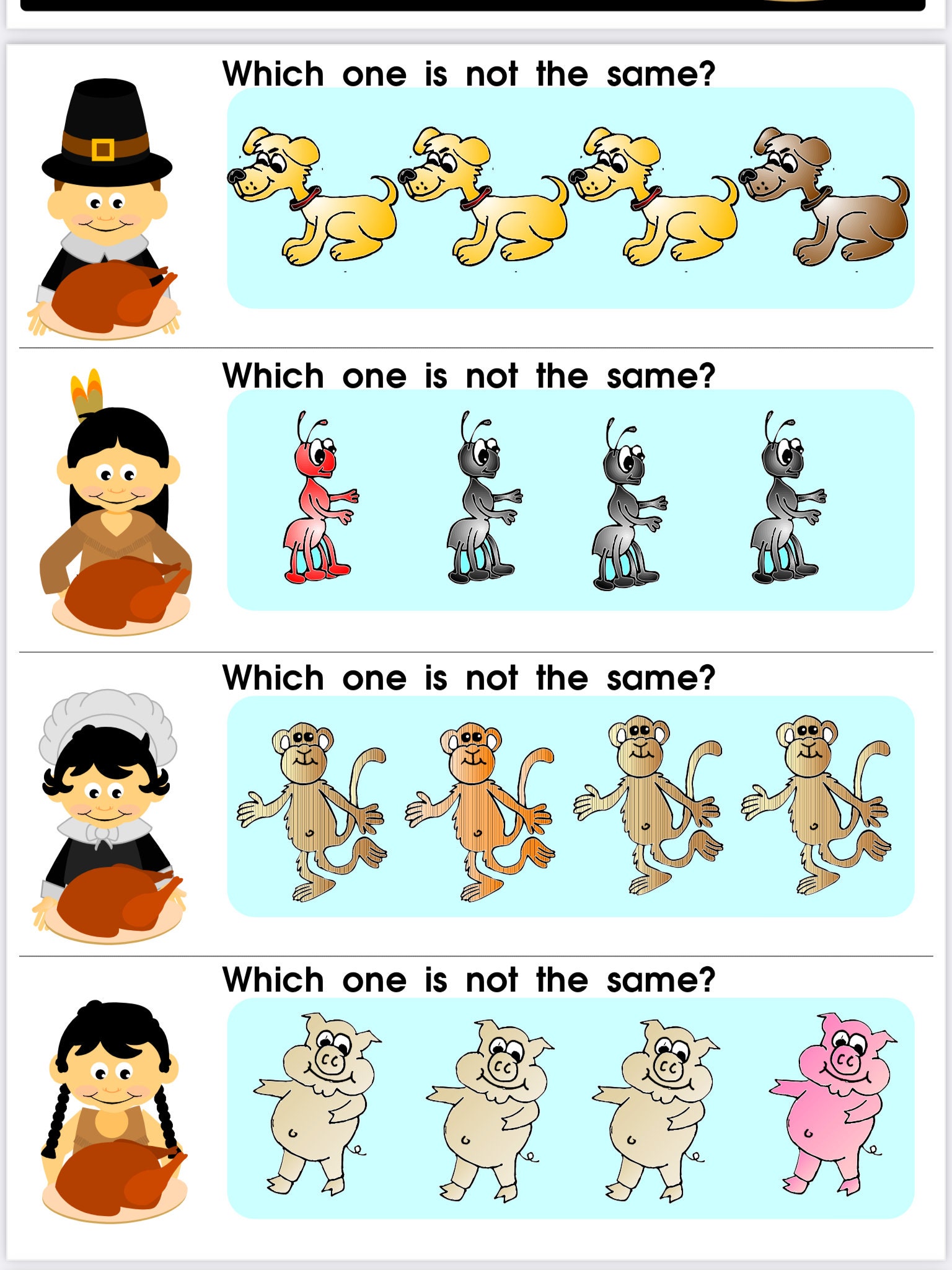 INSTANT DOWNLOAD Pilgrim Native American Themed Activities Package for ...