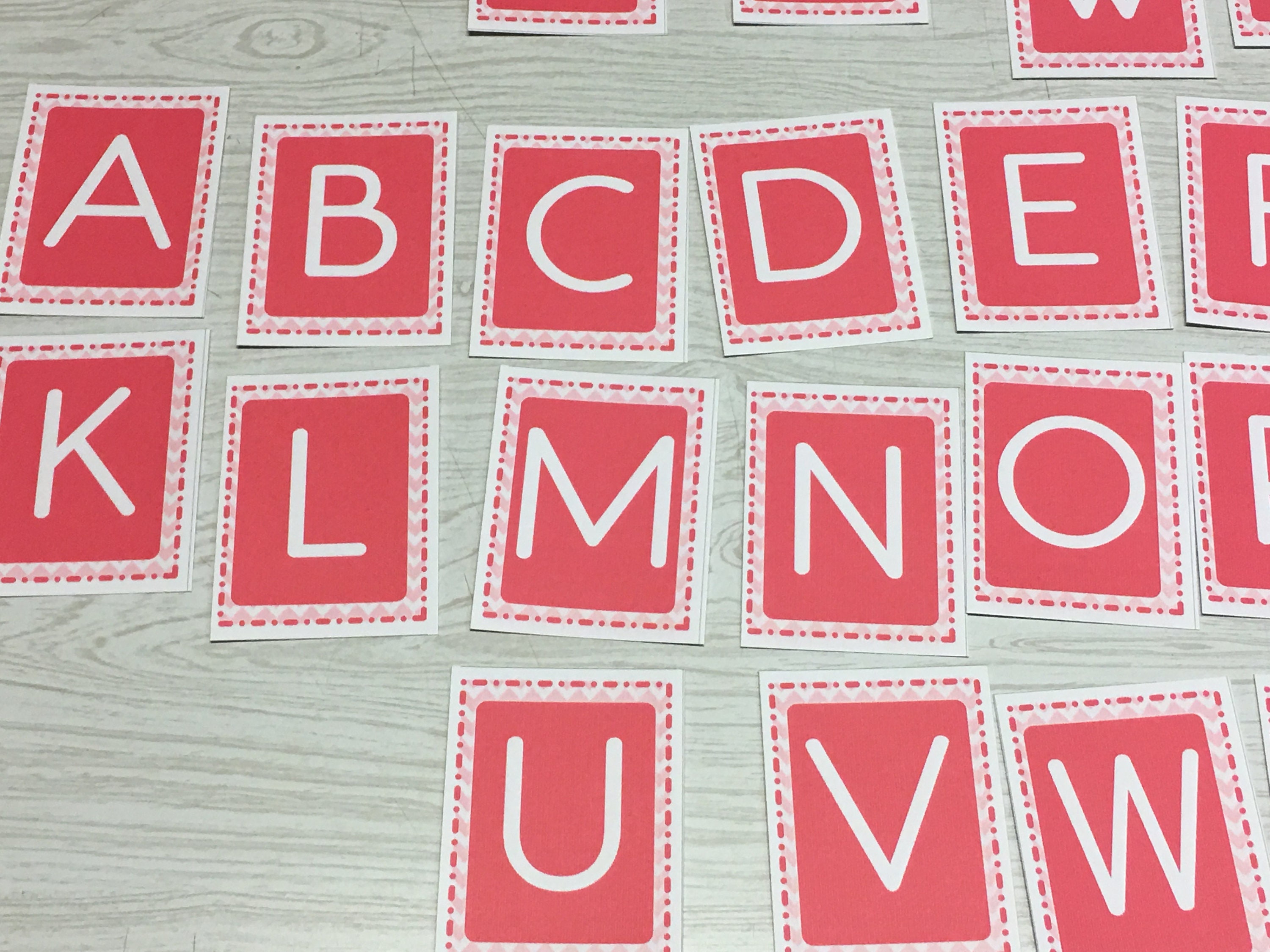 The Pink Series Big Alphabet Cards 56 Card Deck - Etsy