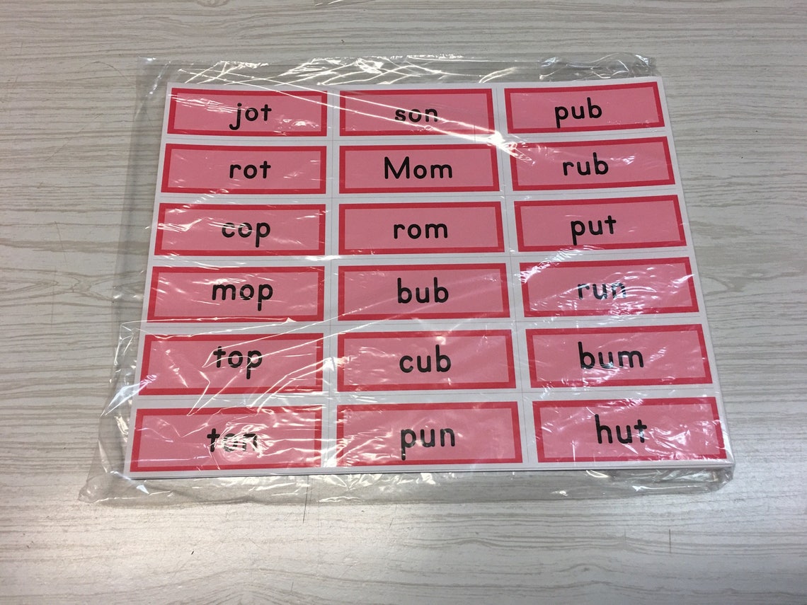 The Pink Series - Word Cards (180 Words) - Montessori Material for ...