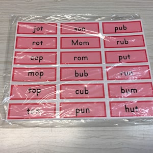 The Pink Series - Word Cards (180 Words) - Montessori Material for ...