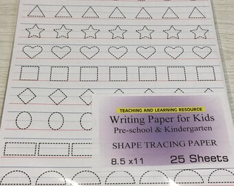Writing Paper for Kids Tracing Letters 11 X 8.5 In 20 Lb | Etsy