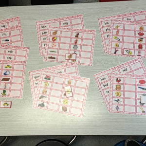 The Pink Series Complete Vowel Set Laminated Mats and Card Sets ...