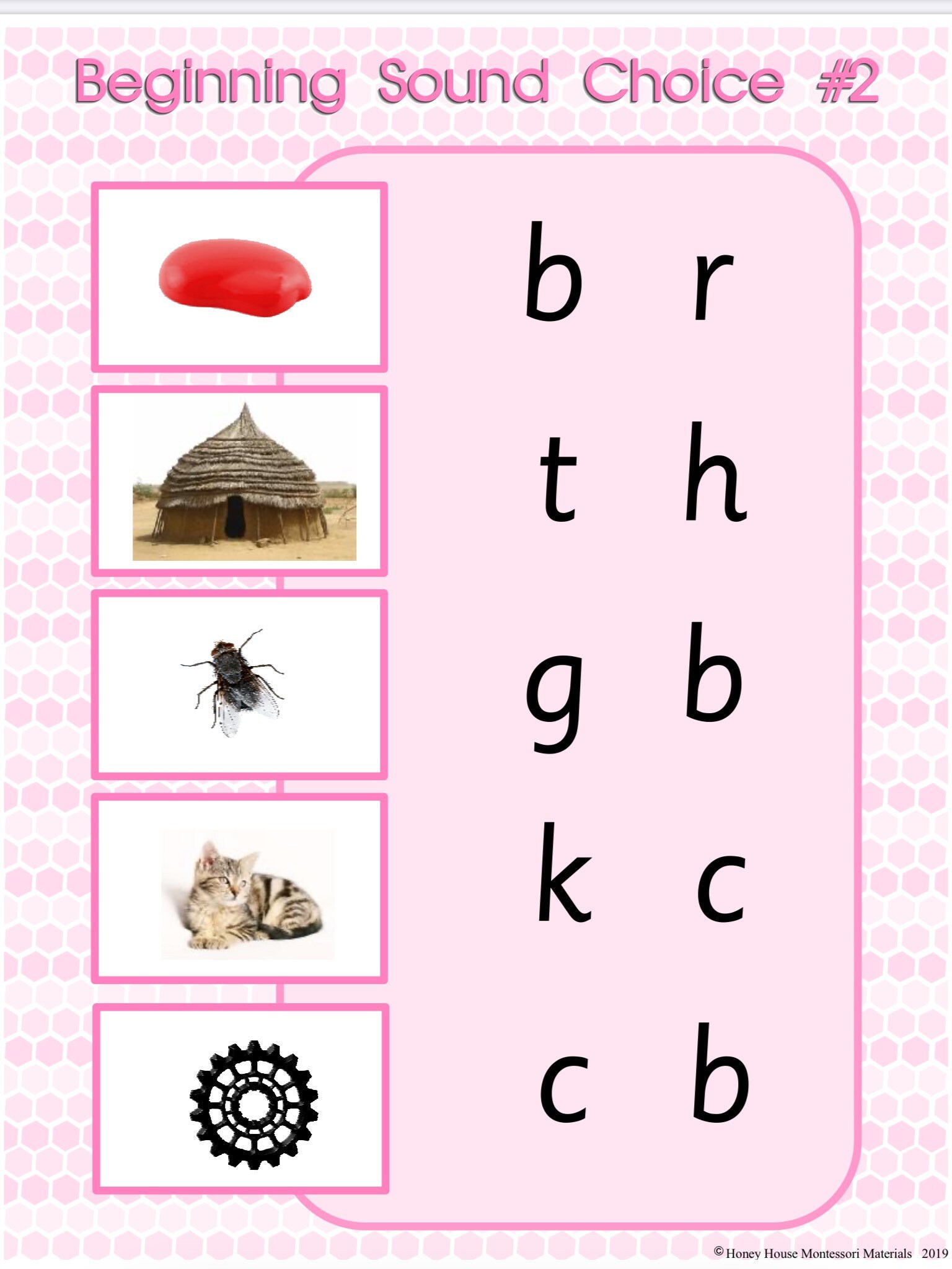 PINK SERIES | Montessori Activity - Beginning Sound Choice ...