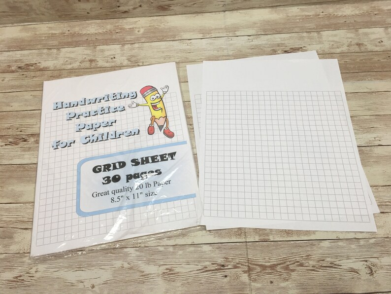 Grid Sheet- Handwriting Paper for Children - Etsy