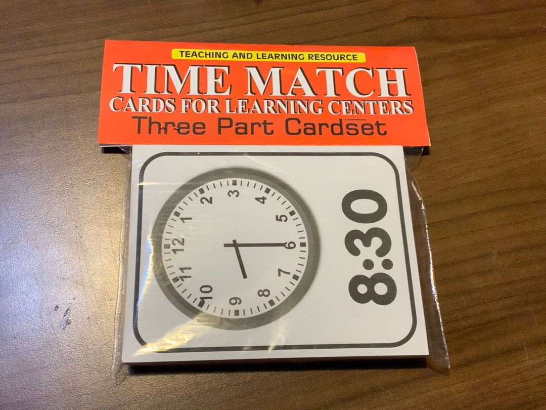 Time Match - Cards for Learning Center - Three Part Cards - Activity ...