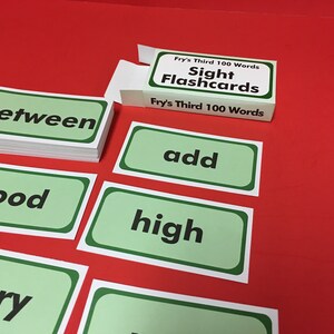 100 Flashcards - Fry”s Sight Words - 3rd Hundred Words Flash Cards ...