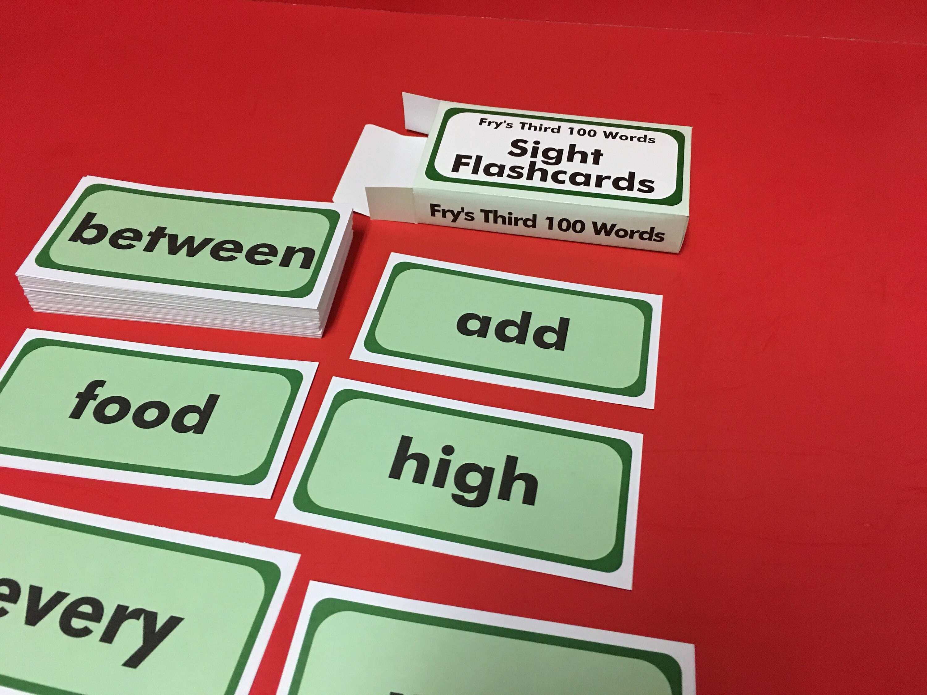 100 Flashcards - Fry”s Sight Words - 3rd Hundred Words Flash Cards ...
