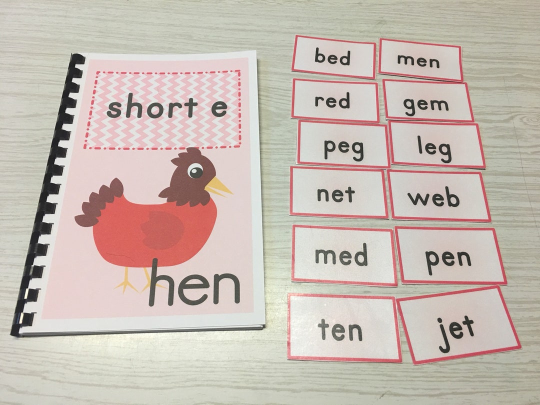 The Pink Series - Interactive Learning Books - Short “e” Book - W/ 12 ...