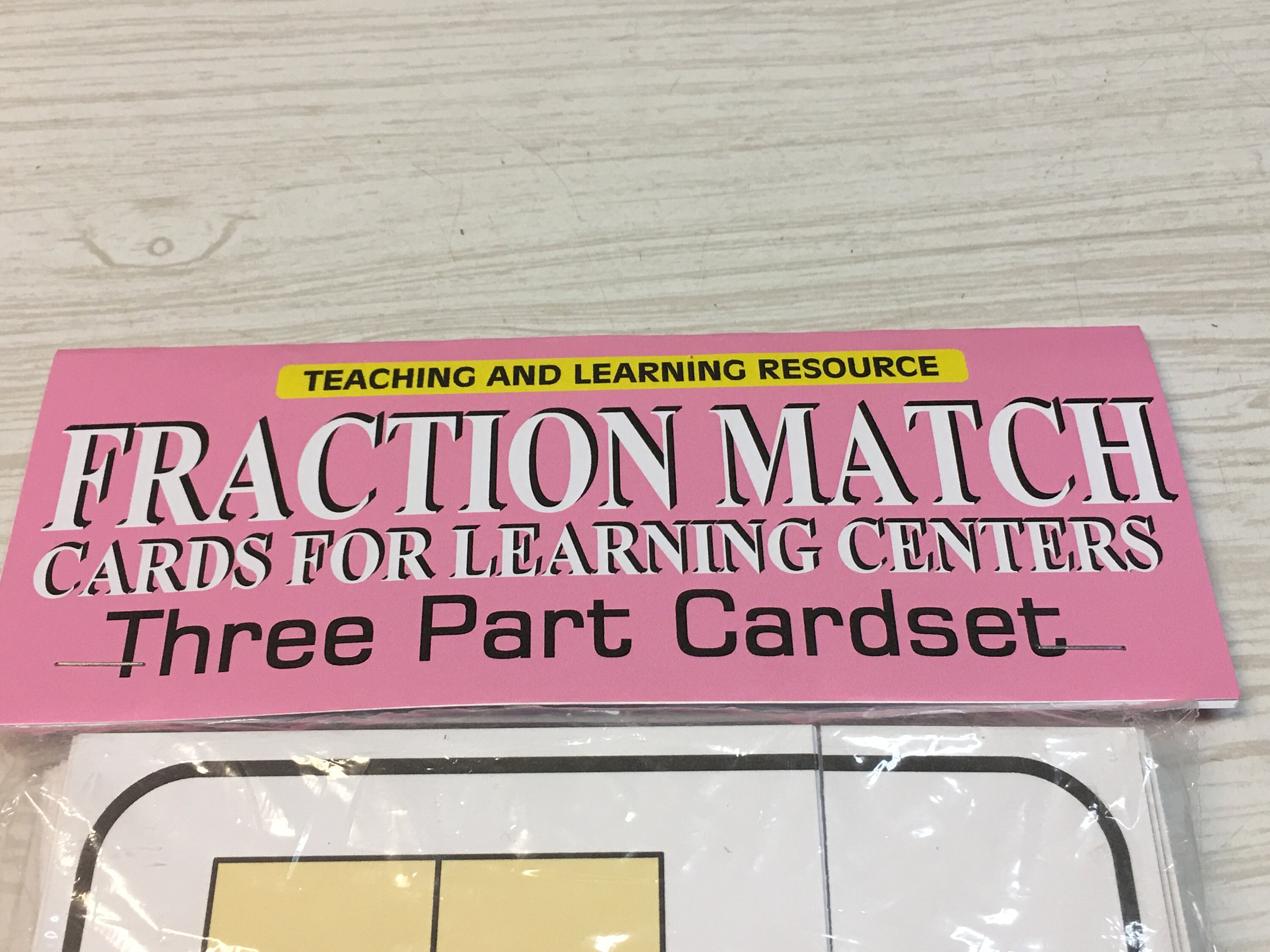 Fractions Match: Three Part Card Set for Learning Centers - Etsy