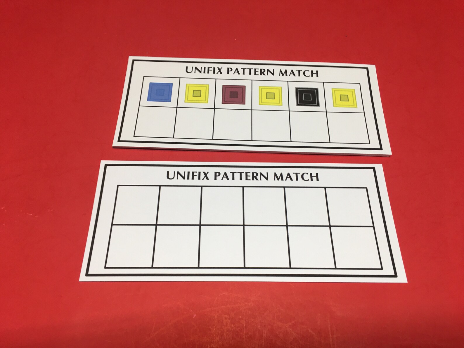 Unifix Pattern Match Cards for Learning Center 16 Unifix Pattern Match ...
