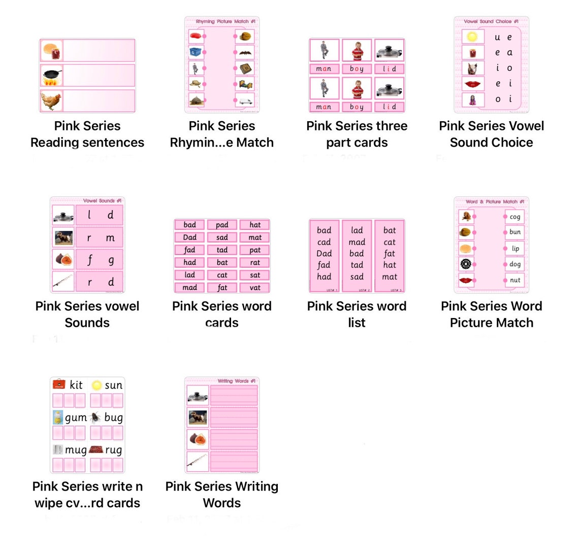 PINK SERIES | Montessori Activity Bundled Complete Set | Educational ...