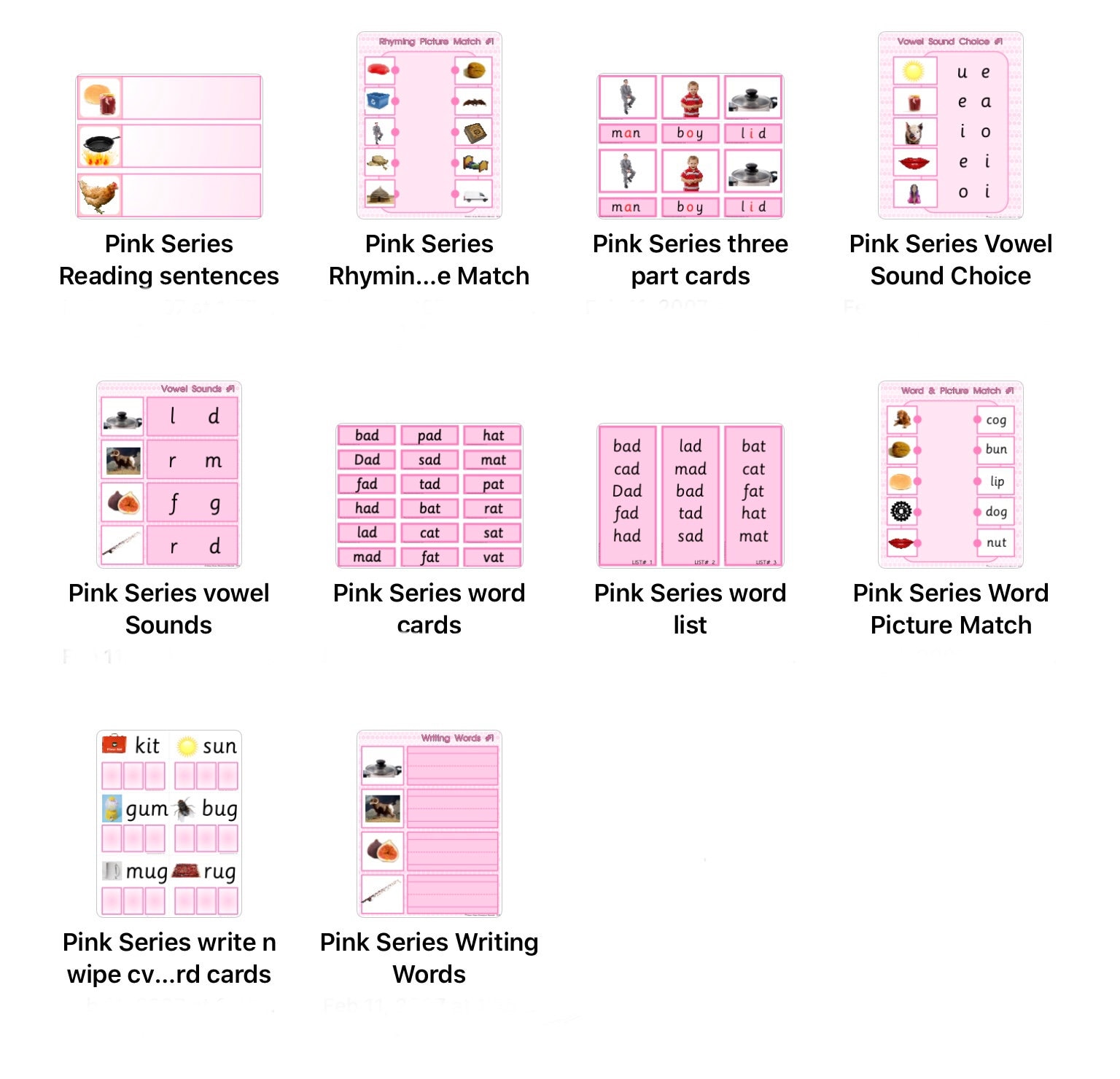 PINK SERIES | Montessori Activity Bundled Complete Set | Educational ...