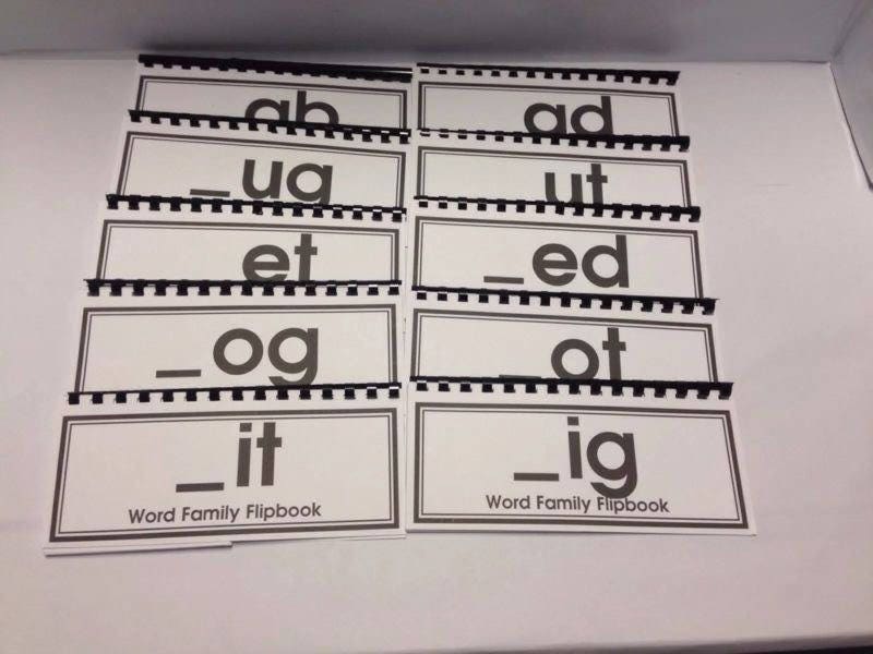 Word Family Flip Books- Set of 10 Books - Etsy