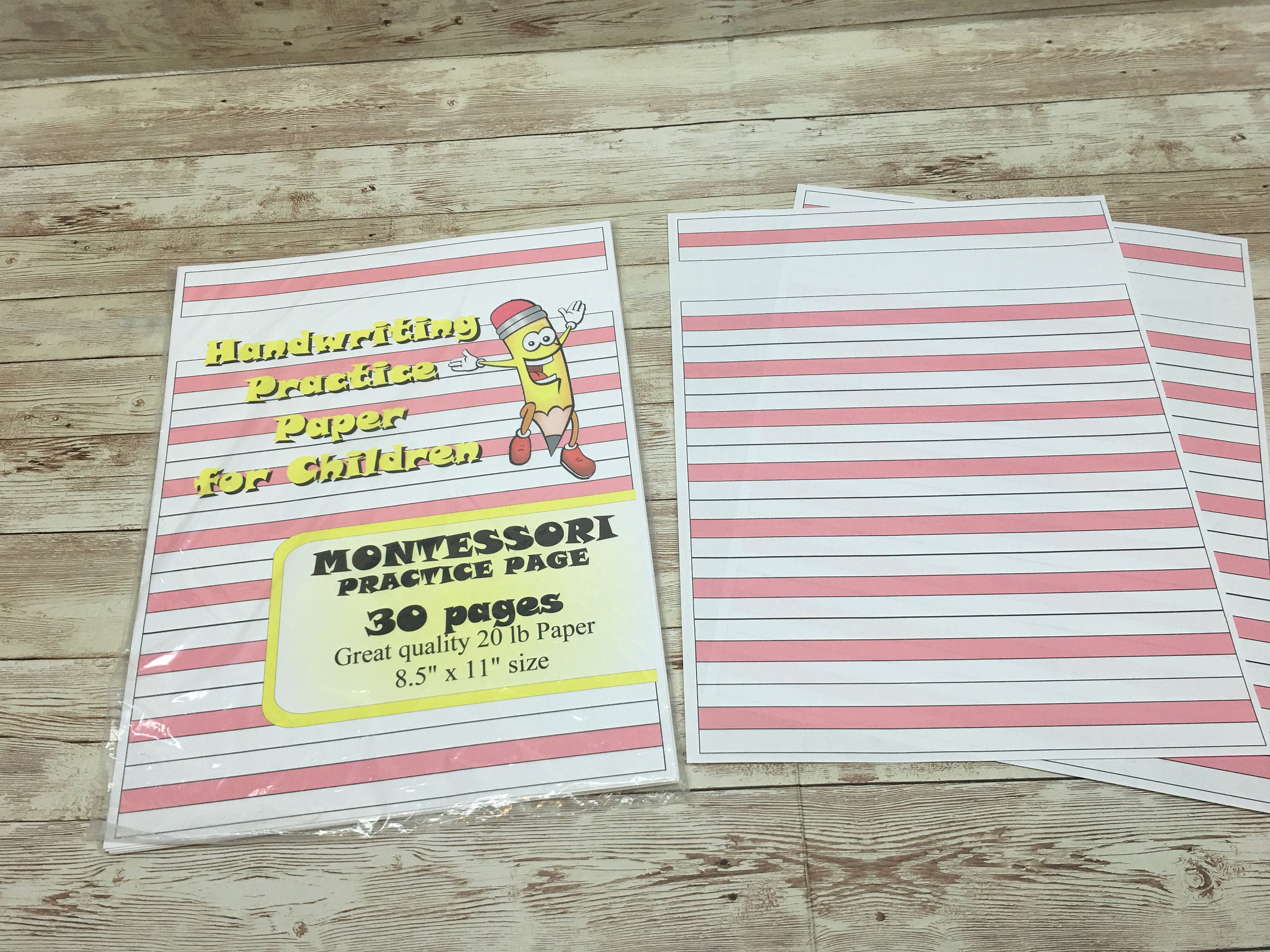 Montessori Practice Page - Handwriting Paper for Children - Etsy