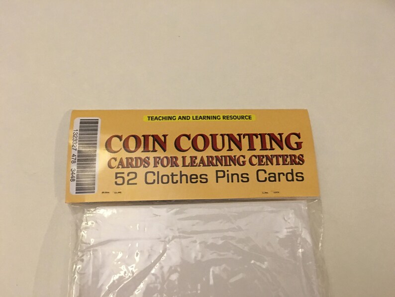 Coin Counting Cards: Learning Center Activity (52 Clothes Pin Cards) - Etsy