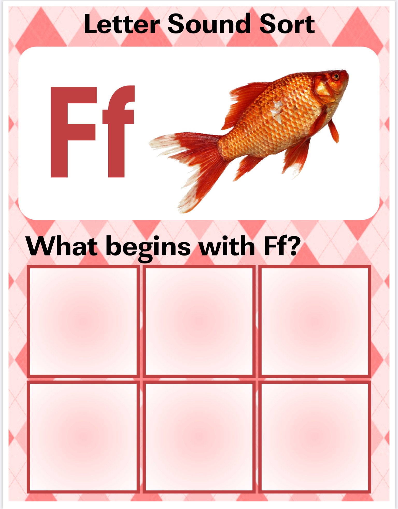 INSTANT DOWNLOAD - Letter Sound Sort - Aa to Zz - Learning Center ...