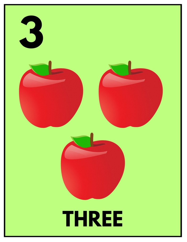 20 Printable Numbers Posters for Numbers 1-20. Wall Charts Classroom ...