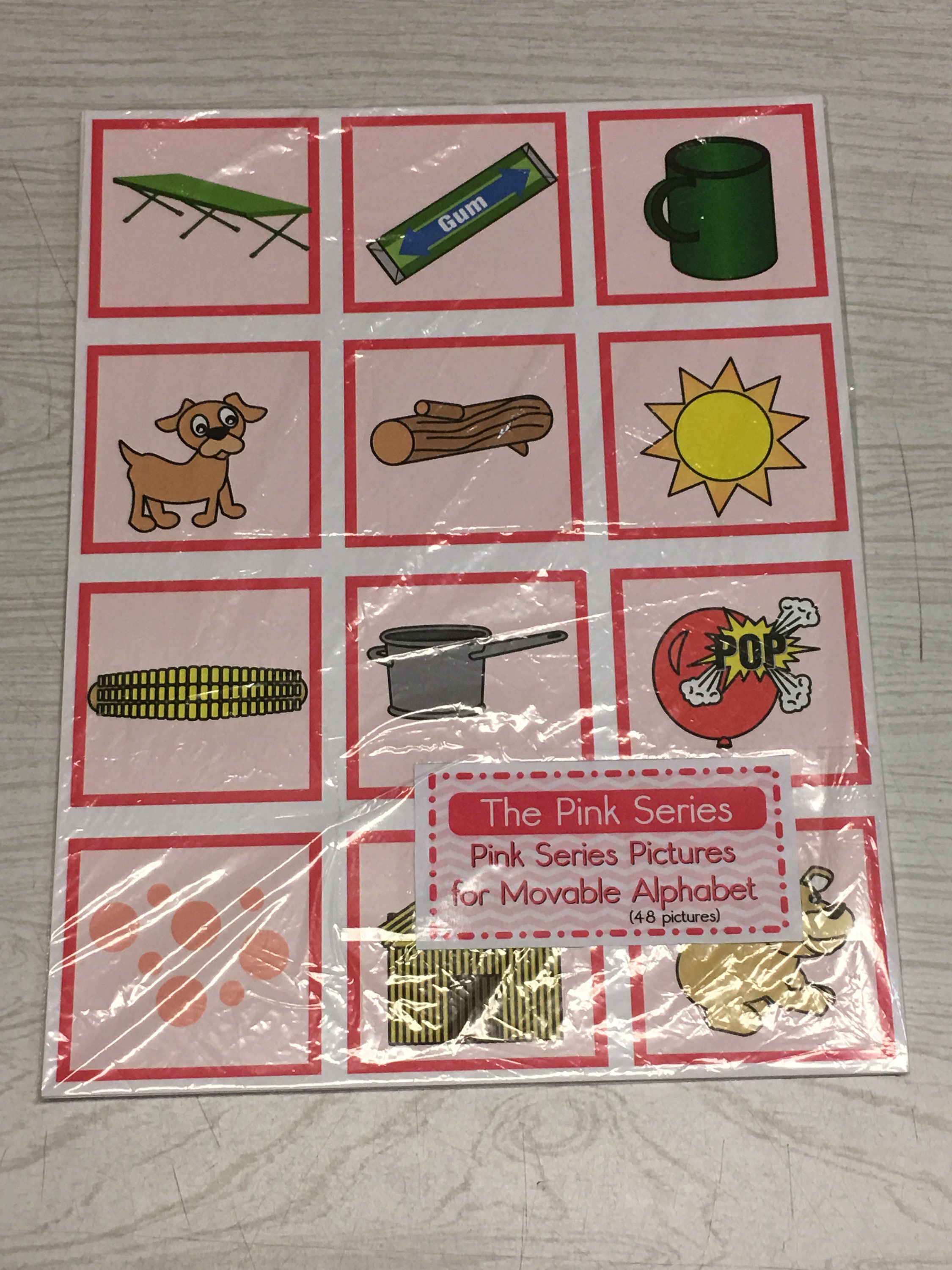 The Pink Series Pictures for Movable Alphabet Montessori Material for ...