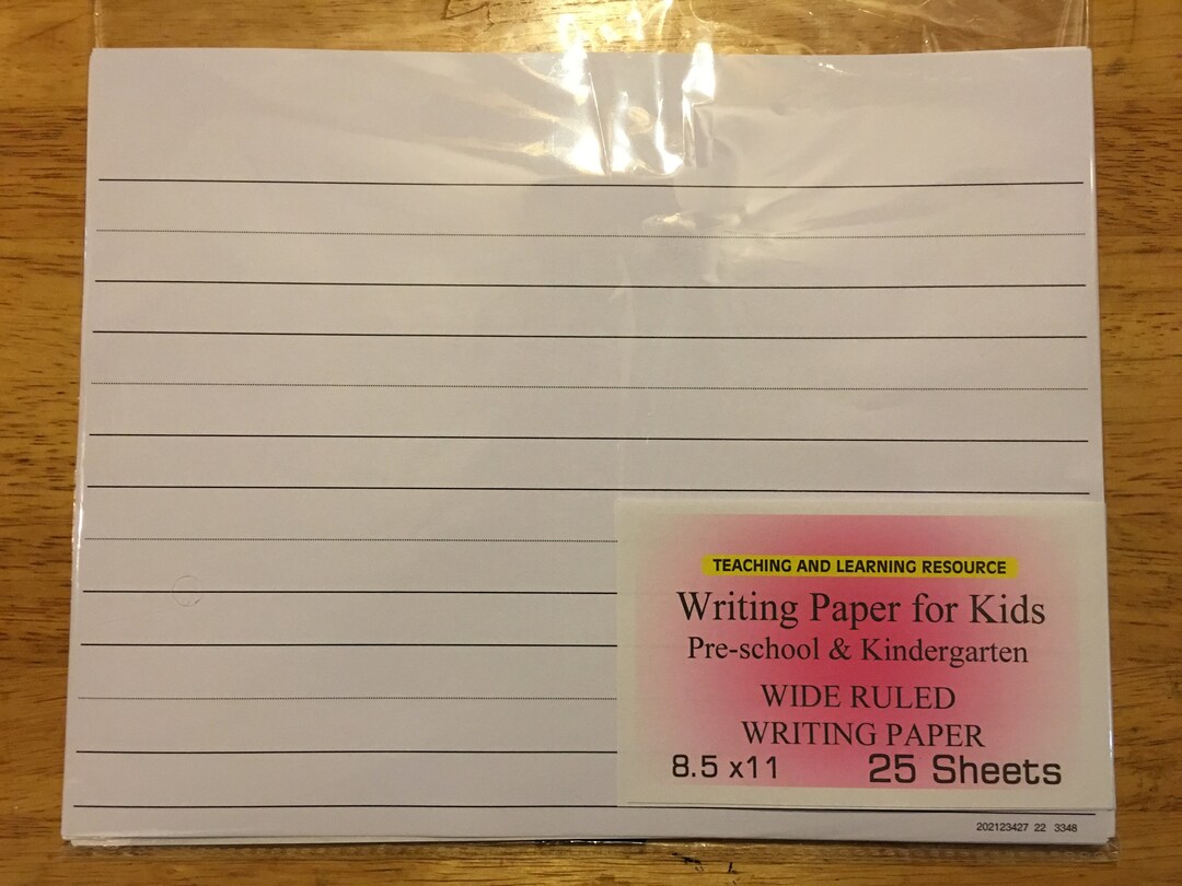 Writing Paper for Kids - Wide Ruled Writing Paper - 11 X 8.5 In, 20 Lb ...