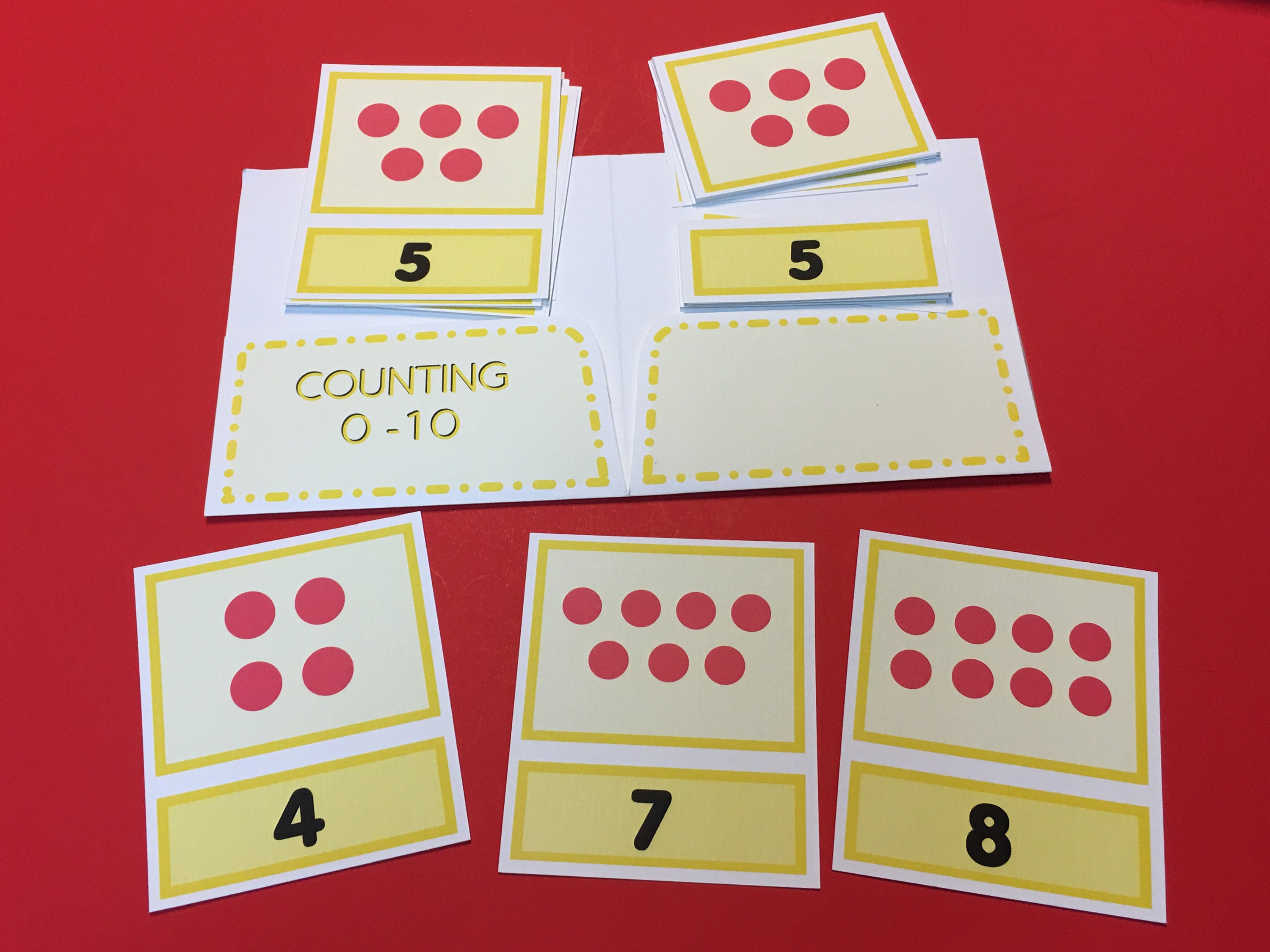 INSTANT DOWNLOAD - Counting 0-10 - Three Part Card Set and Folio - Pre ...