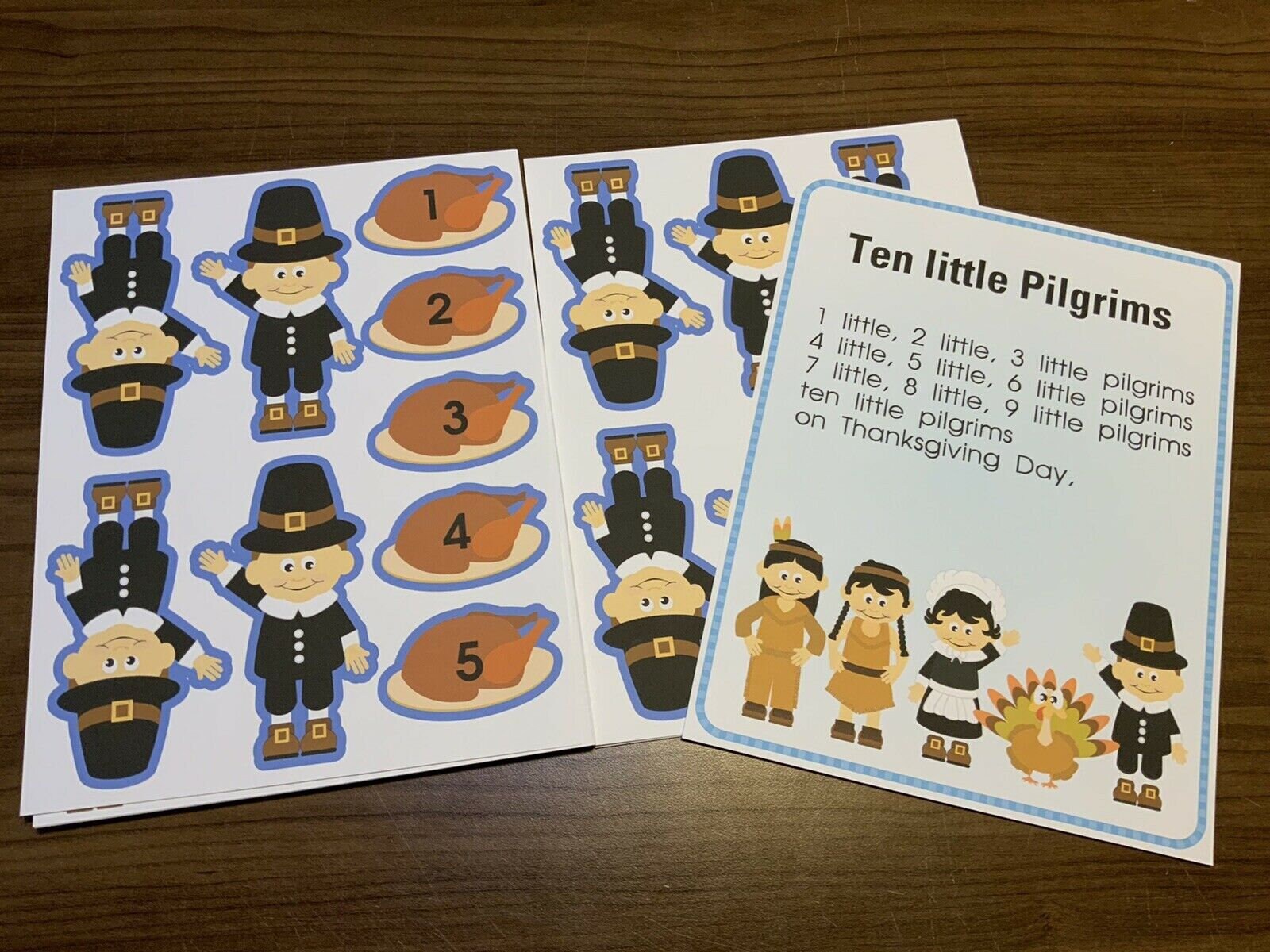 Pilgrims and Native Americans Themed Activities Package for Learning ...
