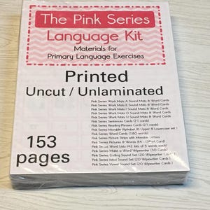 The Pink Series - Language Kit - Montessori Materials- (PRINTED ...